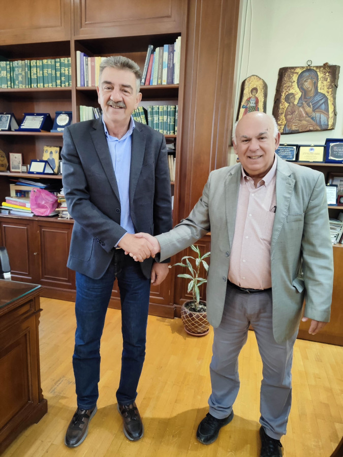 Συνάντηση Κυριάκου Ταταρίδη με τον Δήμαρχο Γρεβενών, Γιώργο Δασταμάνη ...